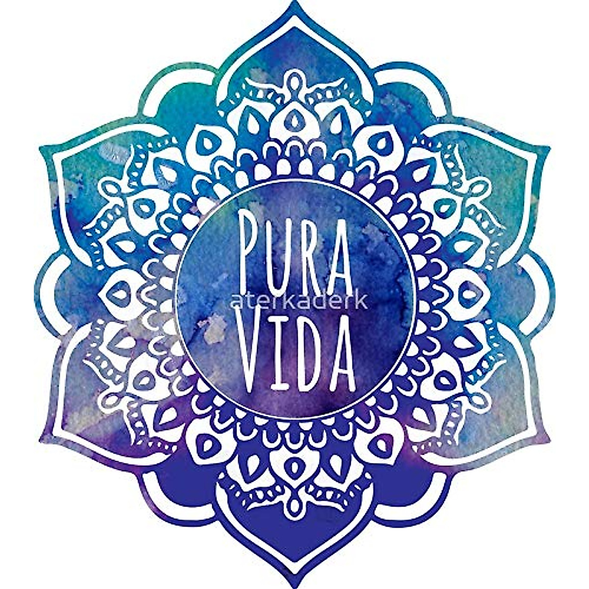 Stickers Watercolor Mandala - Sticker Graphic - Auto, Wall, Laptop, Cell, Truck Sticker for Windows, Cars, Trucks Y