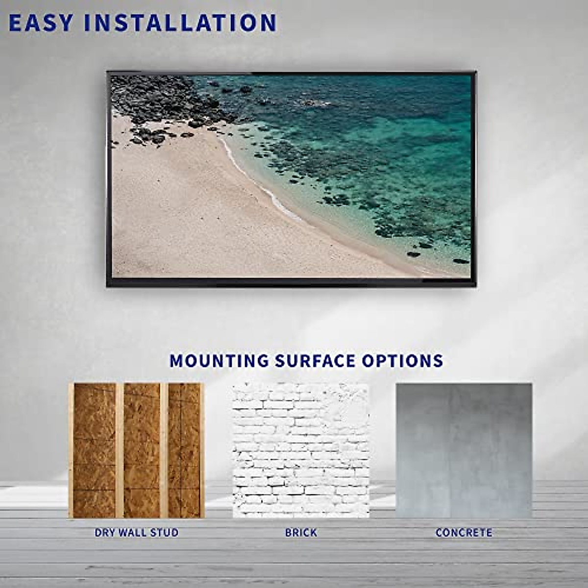 VIVO Micro-Gap Flat TV Wall Mount Designed for 43 to 85 inch 2021 Samsung Neo QLED, QLED (excluding AU7000, Q80A), Crystal UHD TVs, The Frame TV, Ultra Slim Profile, Max VESA 1200x800, Mount-TVSG1