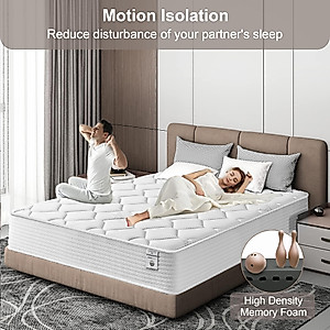 VKJ Full Size Mattress 10 Inch,Medium Firm,Upgrade Hybrid Memory Foam Matress in a Box,Colchones Full Size Bed,Individually Pocketed Springs for Support and Pressure Relief