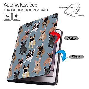 for Samsung Galaxy Tab A8 10.5-inch Case, Ultra-Thin Multi-Angle Bracket Full Body Case with Wake/Sleep Function, for Samsung Galaxy A8 2022 [SM-X200/X205/X207] - French Bulldogs