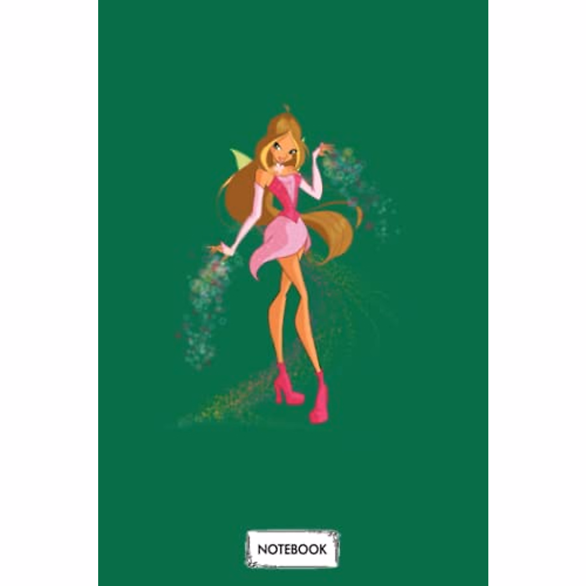 Winx Club Flora N03053 Notebook: Lined College Ruled Paper, Journal, Diary, 6x9 120 Pages, Matte Finish Cover, Planner