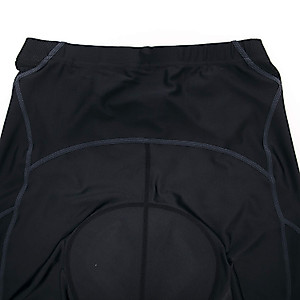 Weimostar Men's Cycling Shorts Padded Bicycle Riding Half Pants Bike Biking Clothes Cycle Wear Tights Black Size L