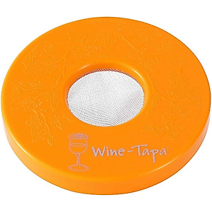 Wine Tapa Drinking Glass Covers-Keep Bugs Away from Wine Glasses Outdoors-Use as Cover for Coffee Mugs, Soda Cans, and Drinking Glasses, Set of 4 No Spill Drink Covers (Morning Glory)