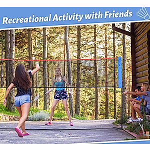 Portable Mini Badminton Volleyball Sets for Outdoor Backyards with Net Best Kids Men Volleyball Badminton Net Outdoor Beach Lawn Tennis Practice Court Net for Driveway