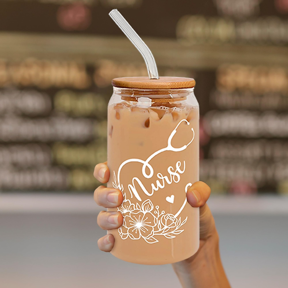 Nurse Gifts - Nurse Gifts for Women - Christmas Gifts for Nurses, Nurse Appreciation Gifts - Gifts for Nurses, Nursing Gifts, Nurses Gifts - Nurse Practitioner Gifts for Women - 16 Oz Can Glass