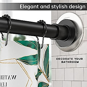 BRIOFOX Shower Curtain Rod Holder 3M Adhesive | Heat Resistant | Waterproof | Max Load 60 lbs Shower Rod Retainer for Wall, 2 Pack, Nickel (Rod Not Included)