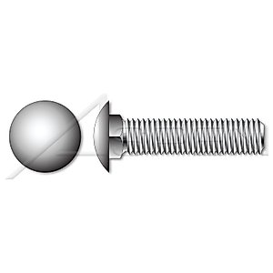 (100 pcs) M6-1.0 X 150mm, DIN 603 / ISO 8677, Metric, Carriage Bolts, Round Head, Square Neck, Full Thread, A2 Stainless Steel