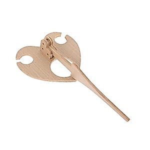 Anneome 1pc Unique Tray Board Holders Bottle Holder for Wooden Home Desk Foldable Design Beach Picnic Outside Heart Glass Rack Serving with Food Sand and Storage Party Wood Shaped Grass