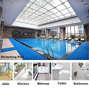 uyoyous Non-Slip Drainage Mat 35.4 x 82.6 inch Commercial Anti Fatigue PVC Floor Mat Wet Area Door Mat Bath Shower Floor Mat Versatile Restaurant Kitchen Heavy Duty Rugs for Indoor Outdoor Bathroom