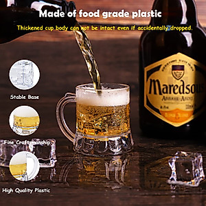 BARGIFTS 2 oz Shot Glasses Sets with handle, Plastic Shot Glass,Gift Colorful box，Idea for Beer Lover (12 Pack)