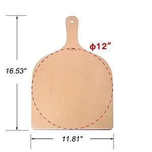 2-Piece Wood Pizza Peel, Large Pizza Paddle Set for Pizza stone,Oven or Grill, Pizza Spatula for Transferring Breads & Pizzas into and out of a Hot Oven Swiftly