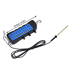 OKJHFD 12KV Neon Fence Voltage Tester Neon Fault Finder, Electric Fence Voltage Tester Professional Durable 2000 to 12000V 8 Neon Indicator Lights Waterproof Fence Tester for Farms,Home,Gardens