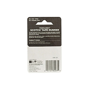 Scotch 3M Scotch Double Sided Adhesive Roller, 7 mm x 8 m, Red, 4 Pack