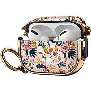 Maxjoy for Airpods Pro Case Cover(2nd/1st Generation), Lock AirPod Pro 2 Case for Women Men with Keychain Protective Hard Case for AirPods Pro(2022/2019)