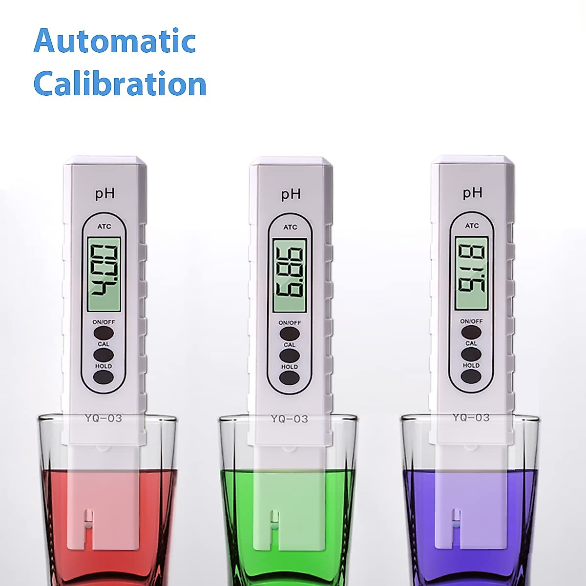 Ecagewill PH Meter for Water Hydroponics Digital PH Tester Pen 0.01 High Accuracy Pocket Size with 0-14 PH Measurement Range for Household Drinking, Pool and Aquarium, White