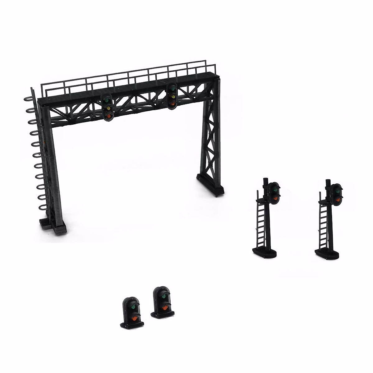 Outland Models Railroad Scenery Dwarf, Block Signal and Bridge Set N Scale 1:160
