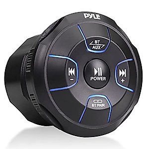 Pyle Amplified Wireless BT Audio Controller - Waterproof-Rated Marine Receiver Remote Control for Car, Truck, Boat, 4x4, PowerSport Vehicles (800 Watt) (PLMRBT19)