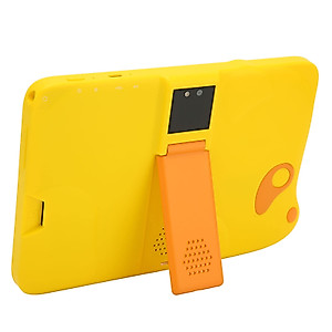 Qinlorgo Kids Tablet, 2.4G 5G WiFi 8 Core US Plug 100-240V 5MP Front 8MP Rear HD Reading Tablet for Android 10.0 (Yellow)