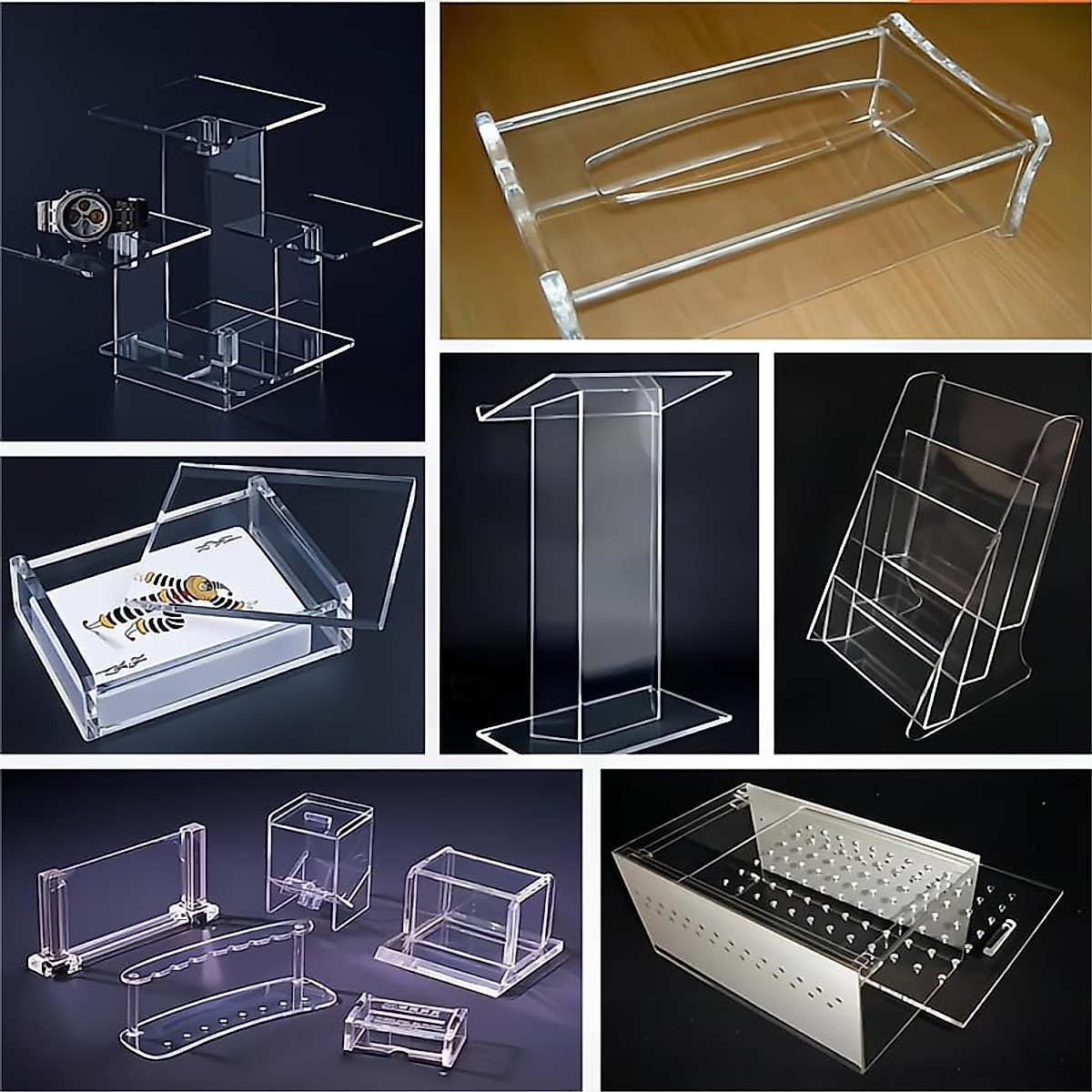 YFYCUSA 2-Pack 11"x14" Clear Acrylic Sheets 1/8" Thick(3mm), Plexiglass Sheets for Laser Cutting, for Process Projects, Replacement Frame Glass, DIY Display, Easy to Cut