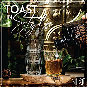 Vikko 3.75 Ounce Shot Glasses, Set of 6 Small Liquor and Spirit Glasses, Durable Tequila Bar Glasses For Alcohol and Espresso Shots, 6 Piece Large Shooter Glass Set