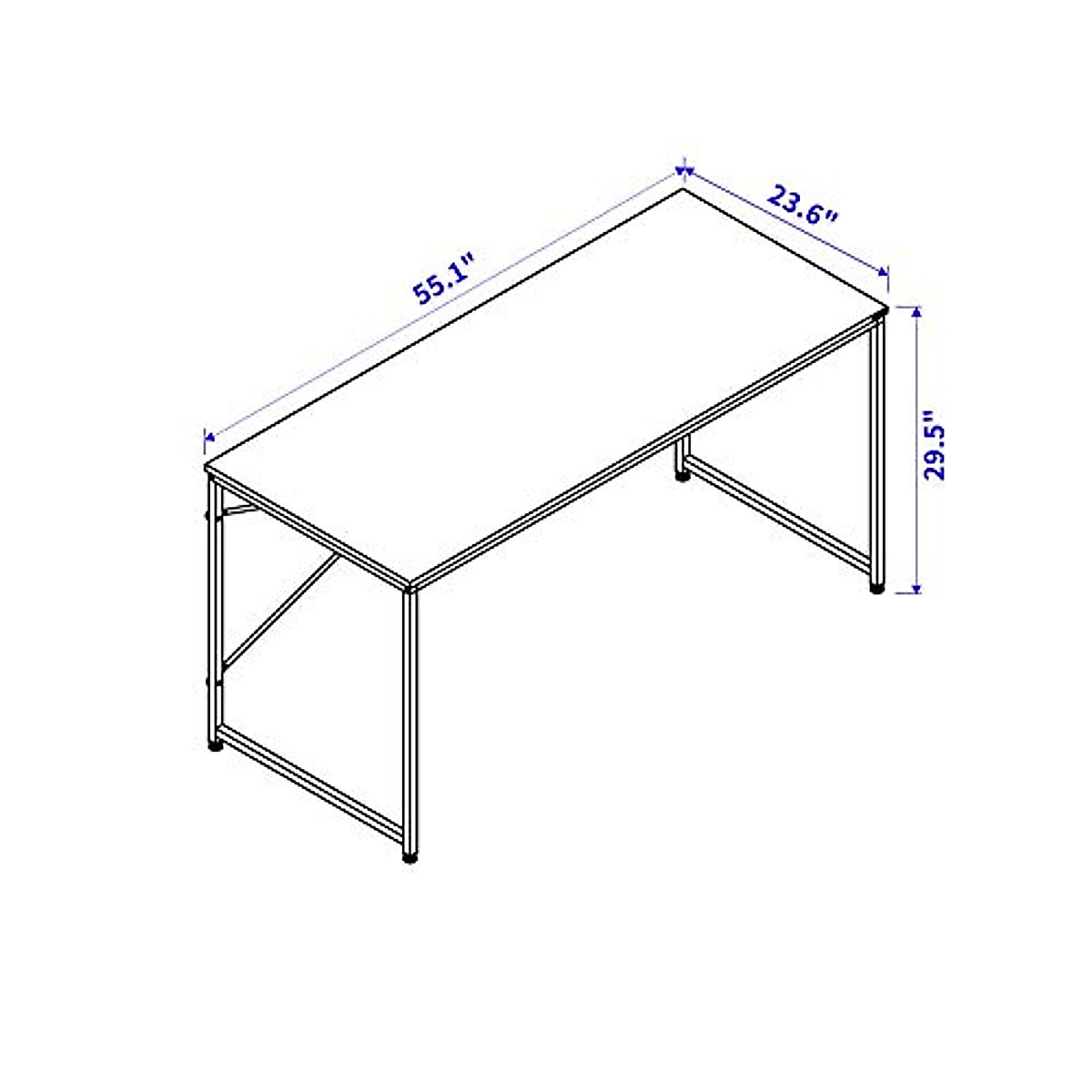 Alpha Series Multipurpose Desk 1460, Oak/Black 55.1 Inch
