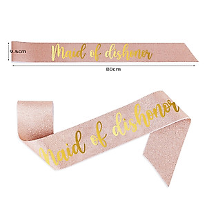 Bride/Bridesmaid sash(8 Pack) Glitter sash, Team Bride sash,Bachelorette sash Set for Bridesmaids,Maid of Honor, Bridal Shower and Hen Party Decorations, Favors,Accessories and Supplies, to be Bride