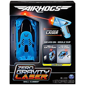 Air Hogs, Zero Gravity Light, Light-Guided Wall Racer, Wall Climbing Race Car,Blue