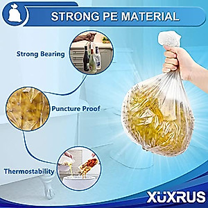 XUXRUS Small Trash Bags 3 Gallon, White Garbage Bags for Bathroom,Kitchen,Office,Bedroom,200 Counts Fit 8~10 Liter Wastebasket Trash Can