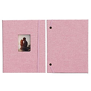 Photo Album, Mini Large Capacity Delicate Lightweight Photo Album for Ticket (pink)