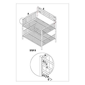 Powell Heavy Metal Bunk Bed, Full Over Full, Pewter
