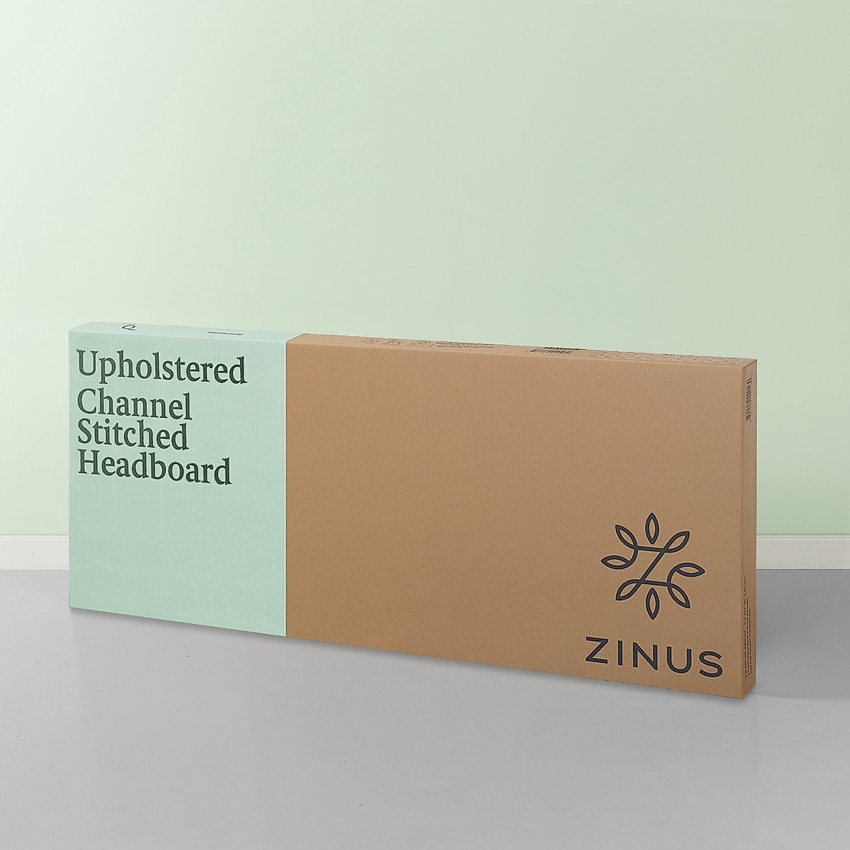 ZINUS Satish Upholstered Headboard Channel Stitched Upholstery, Easy Assembly, Full, Gray