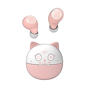 Instiwitt Pink Wireless Earbuds for Girl, Bluetooth 5.1 Headphone Hi-Fi Stereo Headphones IPX5 Waterproof Earphones with Dual Mic and Charging Case, 36H Playtime Touch Control in-Ear Headset