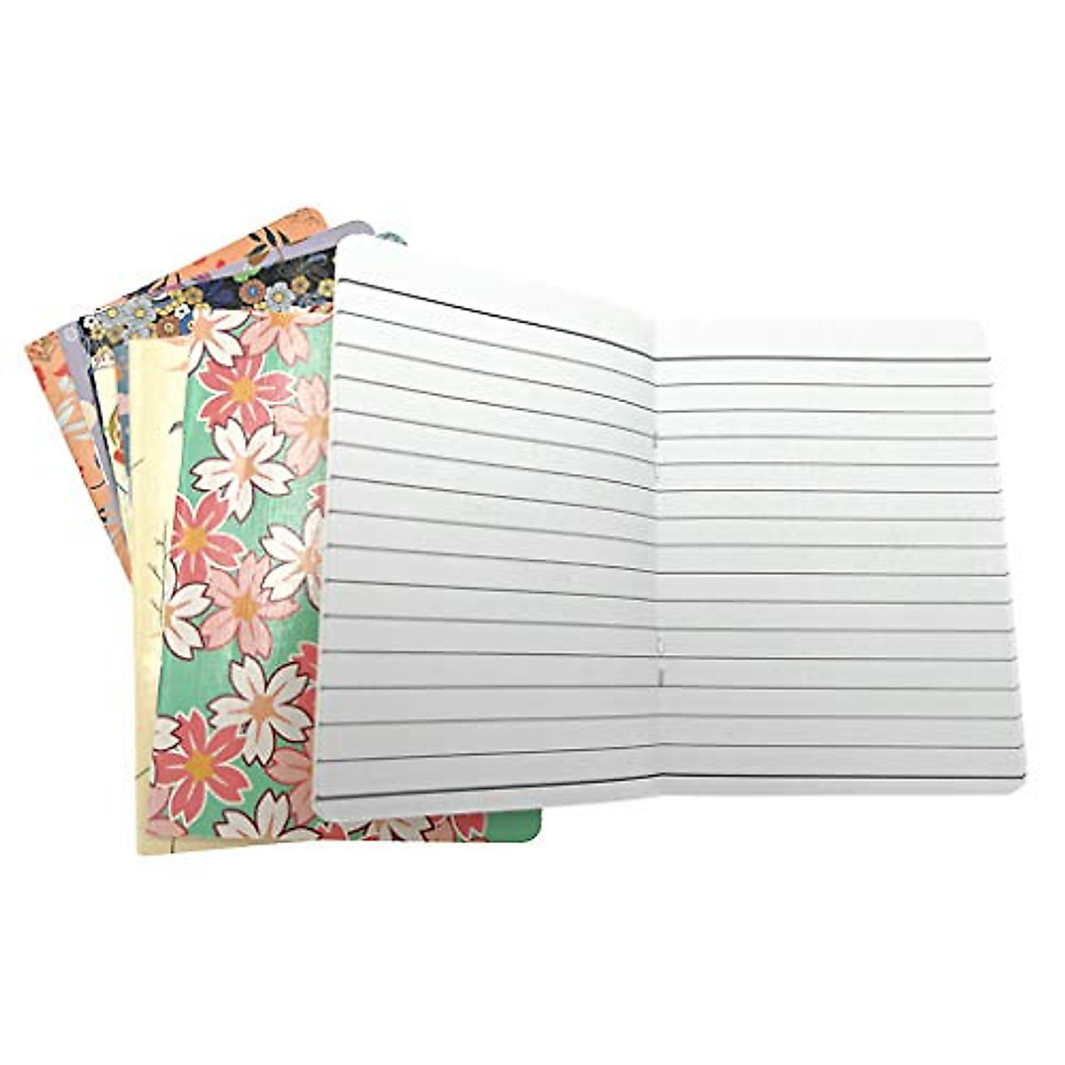 BaodeLI 24pcs Mini Notebook,Floral Patterns Portable Pocket Journal Steno Memo Notebook MiniDaily NotePad(8 Patterns,Ruled Pages)