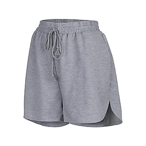 NC High Waist Shorts for Women Lounge Activewear Yoga Workout Casual Shorts, Womens Summer Elastic Pants with Pockets