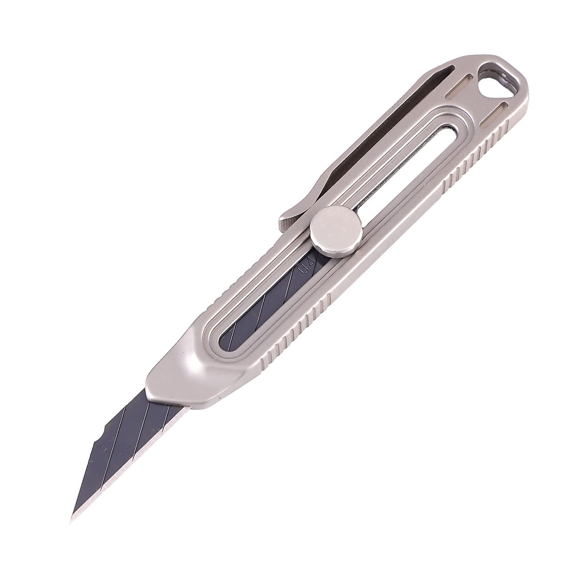 Samior TU97 Titanium Small Utility Knife, Precision Craft Knife, Retractable Box Cartons Cutting Knife, for Office, Home, Arts, Crafts, with 10 Blades