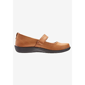 Comfortview Carla Mary Jane Flat Women's Casual Shoes (Wide Widths Available) - 10 WW, Brown
