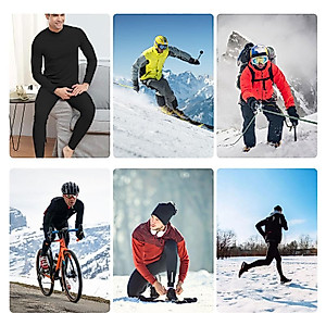 SIMIYA 2 Packs Mens Long Johns, Thermal Underwear for Men Soft Base Layer Mens Thermal Pants for Cold Weather