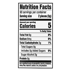 Trident White Sugar Free Gum, Peppermint, 180 Count (Packaging May Vary)