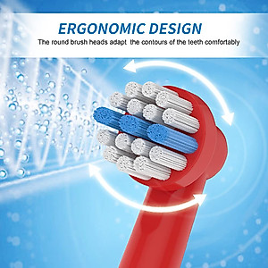 8pcs Kids Toothbrush Replacement Heads Compatible with Oral B Electric Toothbrush, Soft Bristles and Small Heads for Sensitive Teeth and Gum of The Kids