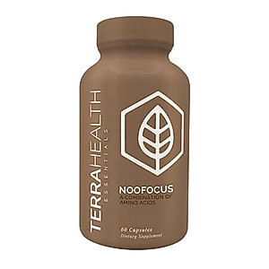 Terra Health Essentials NOOFOCUS - Nootropics Brain Support Supplement with Adaptogenic Mushrooms, Alpha-GPC, Gotu Kola, L-Theanine for Focus & Memory - All Natural, 30 Day Supply