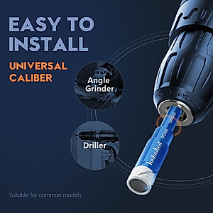 5pcs 3/16" Dry Diamond Core Drill Bits for Ceramic Porcelain Tile Granite Marble Glass Hard Materials Diamond Hole Saw Kit with Cooling Wax,Round Shank