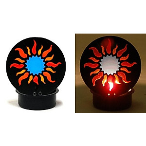 Miniature Sun Black Metal Tealight Candle Holder - 2.5" x 3" (Candleholder / Celestial)
