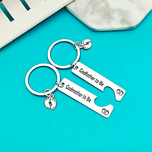 Godmother to Be Gifts Godfather to Be Keychain Godparents Proposal Gifts Godparents Baptism Gifts Pregnancy Announcement for Godparents Christmas Birthday Gifts