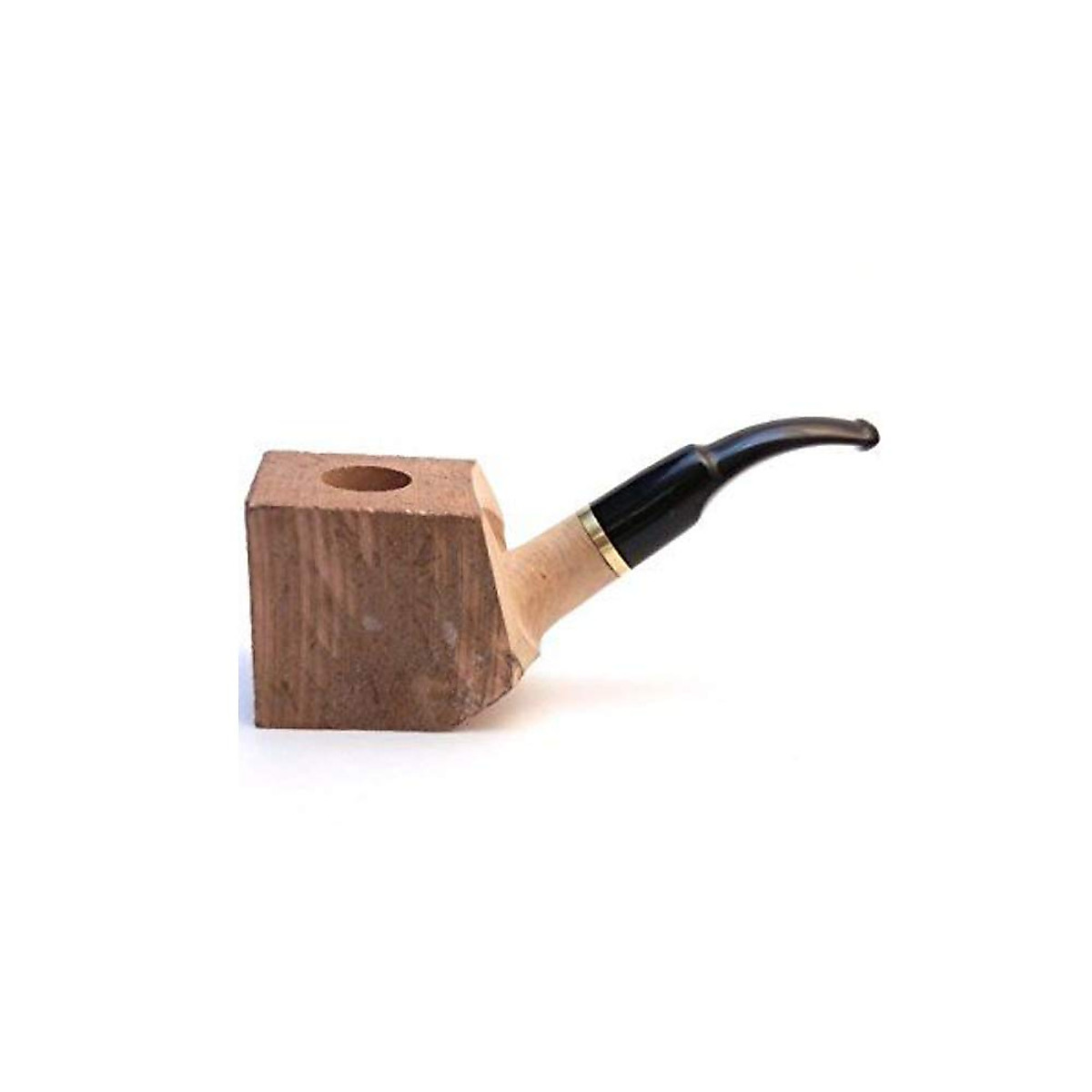 Briar Wood Pipe Block, Briar Wood Block, DIY Pipe Design, Pre-Drilled for Perfect Pipe