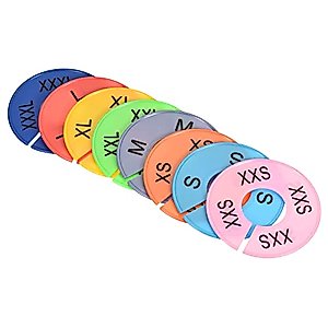 PATIKIL Clothes Dividers 16 Pack Clothing Rack Size Sorting Reusable Wardrobe Round Hanger Separators 2XS - 3XL, Multicolor
