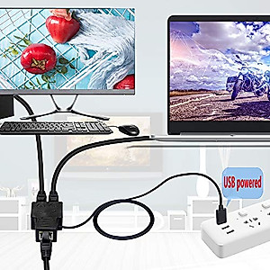 SinLoon RJ45 Splitter Adapter Ethernet Cable Splitter, RJ45 Network Extension Connector,Two Devices Share The Internet at The Same Time,for Router TV Box Camera PC Lapop(1PCS)