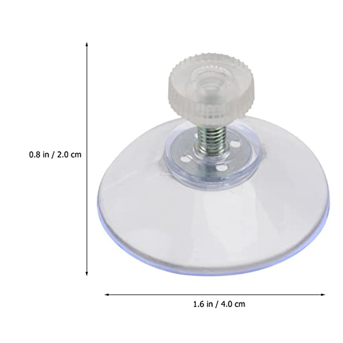 DOITOOL 10pcs Clear PVC Screw Suction Cup Hook Heavy Duty Thickened Sucker Manual Adjusting Sucker with Lock Nut for Bathroom Wall Door Glass Window