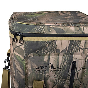 American Outback 48 Can (30L) Glacier Cooler with Accessory Pocket and Welded Seams, 14" x 12" x 17.5", Camo