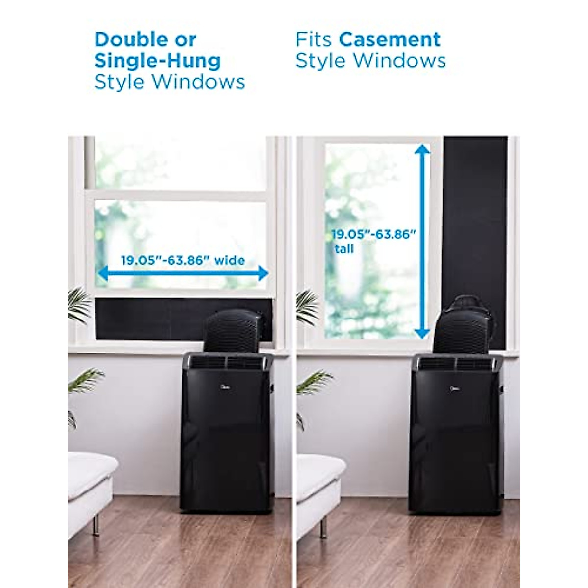 Midea Duo 12,000 BTU (10,000 BTU SACC) HE Inverter Ultra Quiet Portable Air Conditioner, Cools up to 450 Sq. Ft., Works with Alexa/Google Assistant, Includes Remote Control & Window Kit