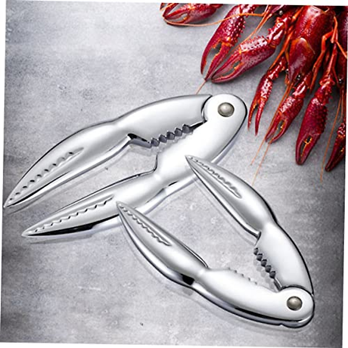 UPKOCH 3pcs Crab Eating Tool Stainless Steel Forks Shears Heavy Duty Oyster Crackers Crab Leg Utensils Seafood Eating Utensils Seafood Utensils Crab Opener Clamp Crab Clamp Crab Leg Clamp